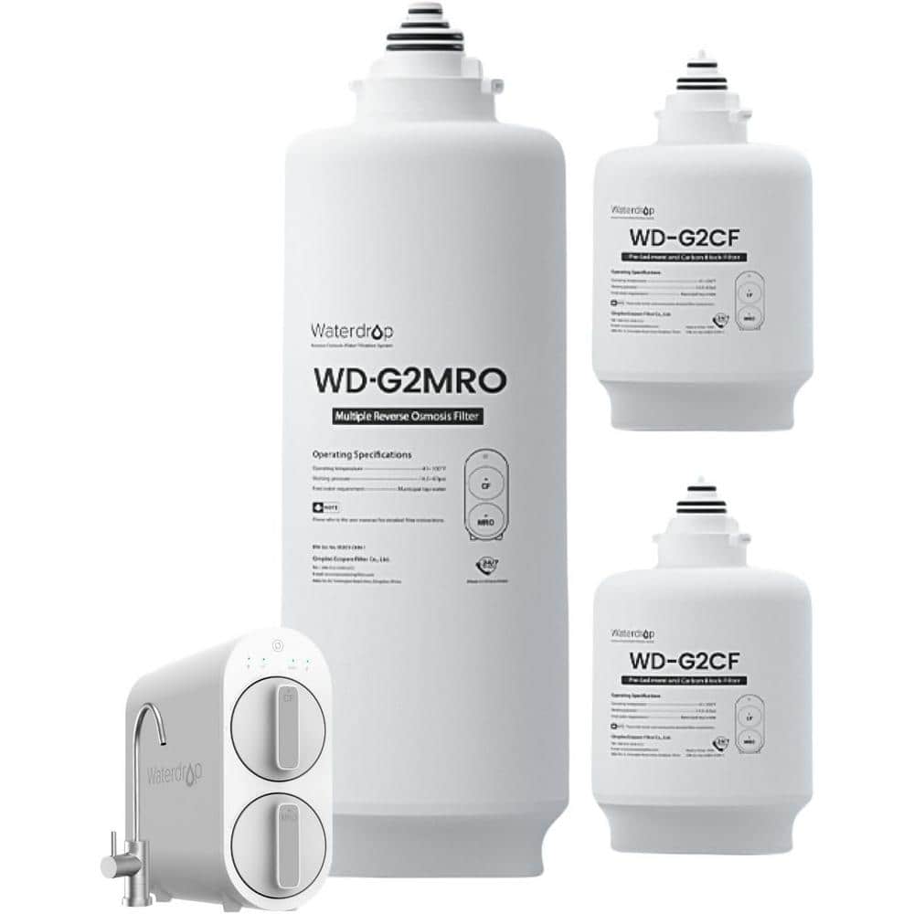 Waterdrop WD-G2-W Replacement Filter 2-Year Combo, (Pack of 2) WD-G2CF ...
