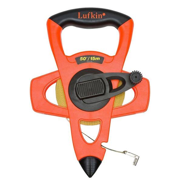 Lufkin 13 Mm X 50 Ft Hi Viz 2 Sided Orange Fiberglass Tape Measure Fm015cme The Home Depot