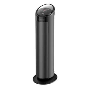Lasko Elite 1500W 22 in. Black Indoor Electric Tower Forced Air Ceramic Space Heater with Tip ...