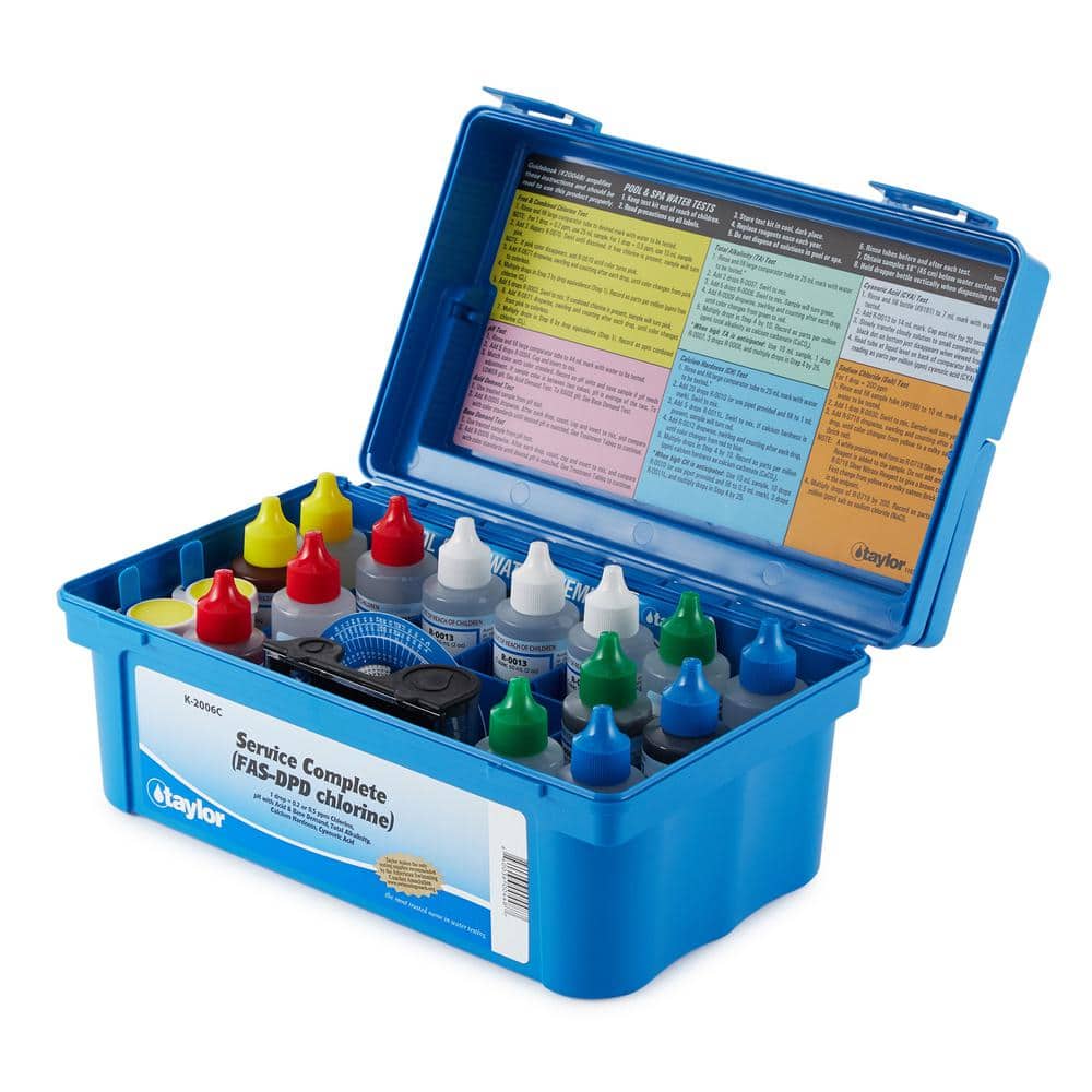 Taylor 2000 Service Complete Swimming Pool FAS-DPD Chlorine Test Kit ...