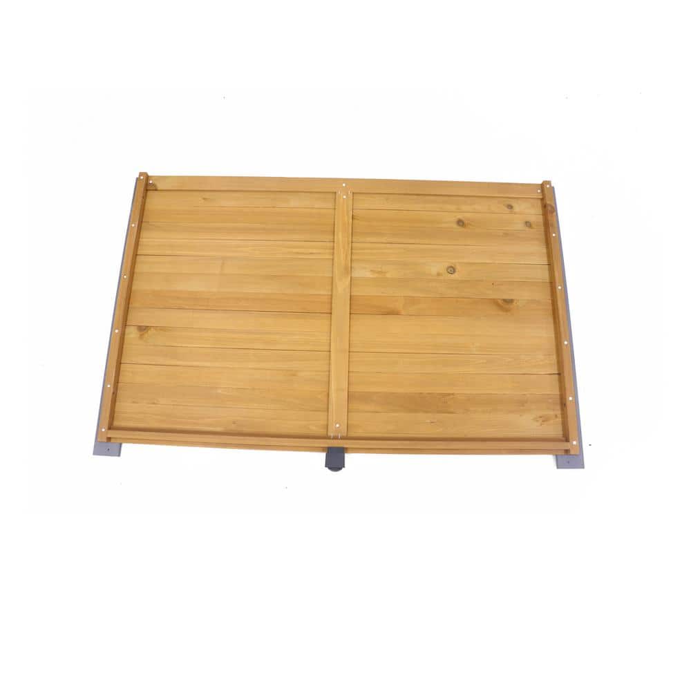 Tunearary 30.7 in. W x 42.3 in. L x 1.6 in. H Large Kennel Wooden ...