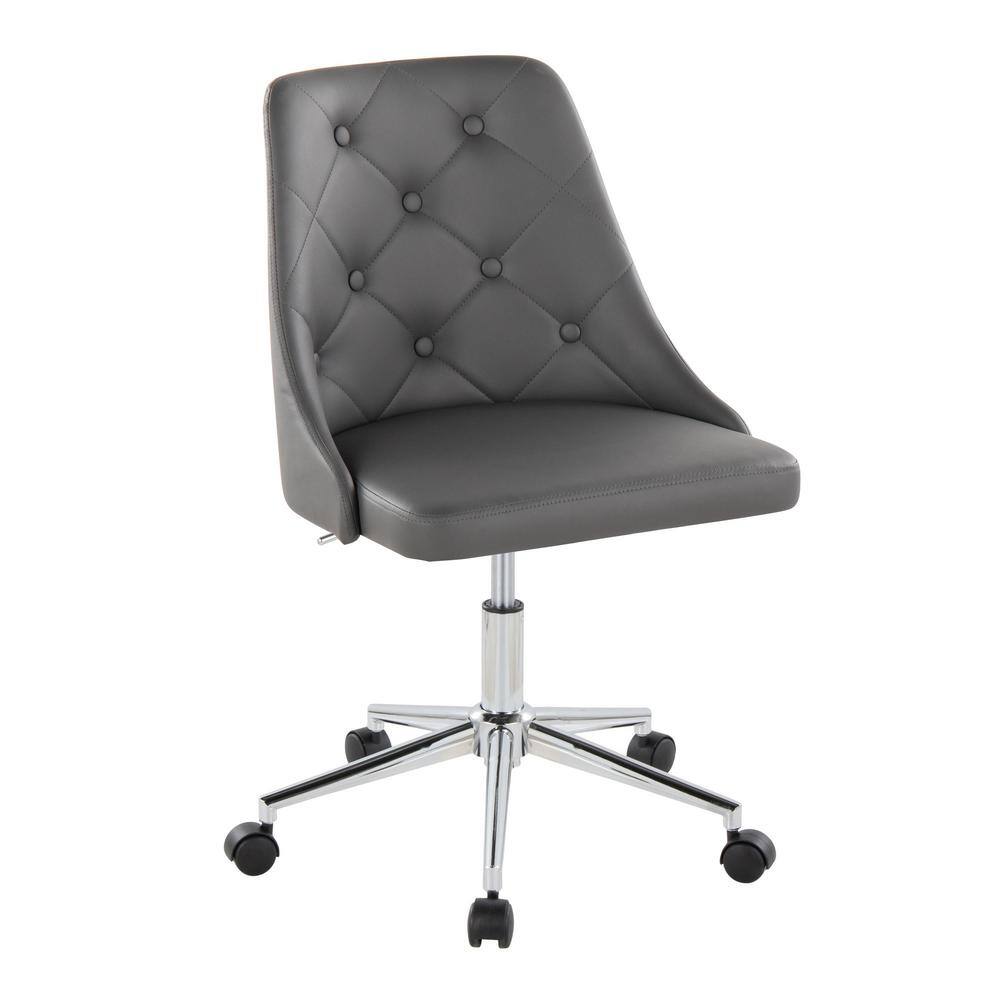 Lumisource Marche 5-Caster Faux Leather Adjustable Height Office Chair ...