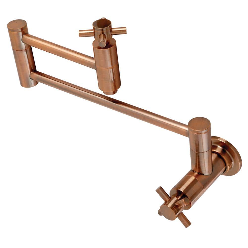 Kingston Brass Concord Wall Mount Pot Filler in Antique Copper ...