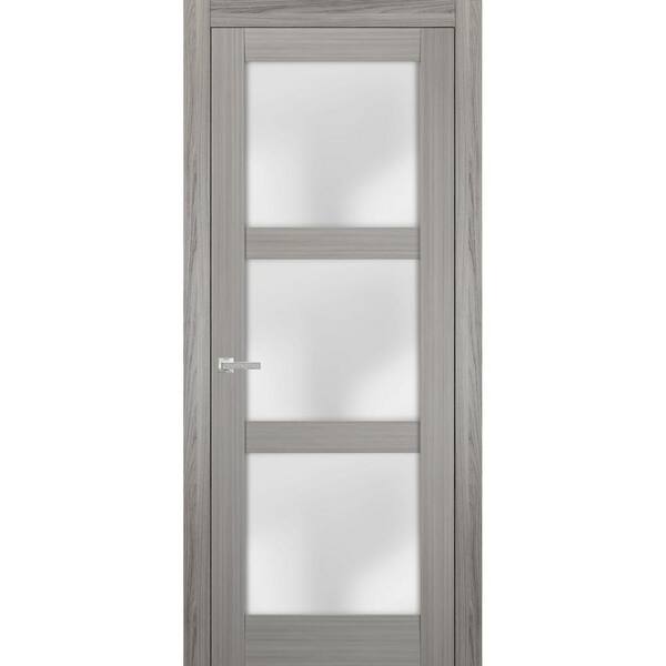 Sartodoors 36 in. x 96 in. 1 Panel White Finished Solid Wood with ...