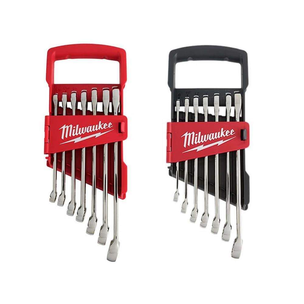 Milwaukee SAE and Metric Combination Wrench Mechanics Tool Set (14 ...