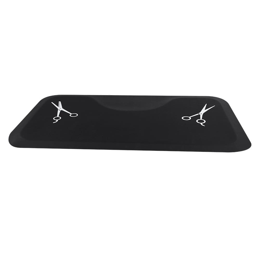 Karl home Salon Black 60" x 35.98" Rectangle Anti-Fatigue Mat Scissors ...