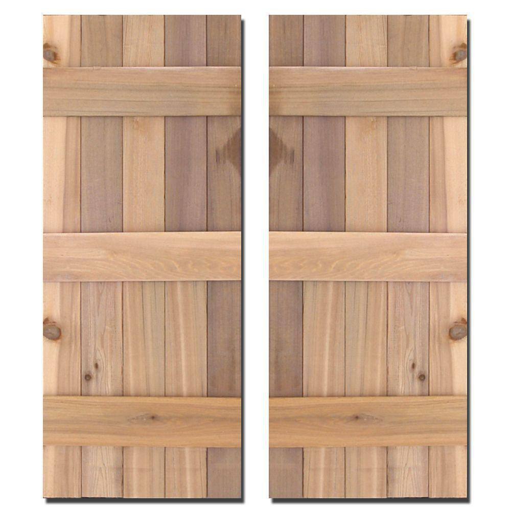 Design Craft MIllworks 12 in. x 36 in. Natural Cedar Board-N-Batten ...