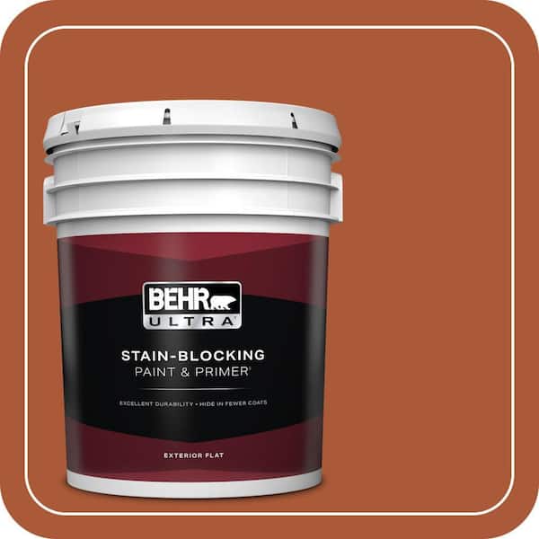 BEHR ULTRA 5 gal. #S-H-220 Summer Heat Flat Exterior Paint & Primer ...