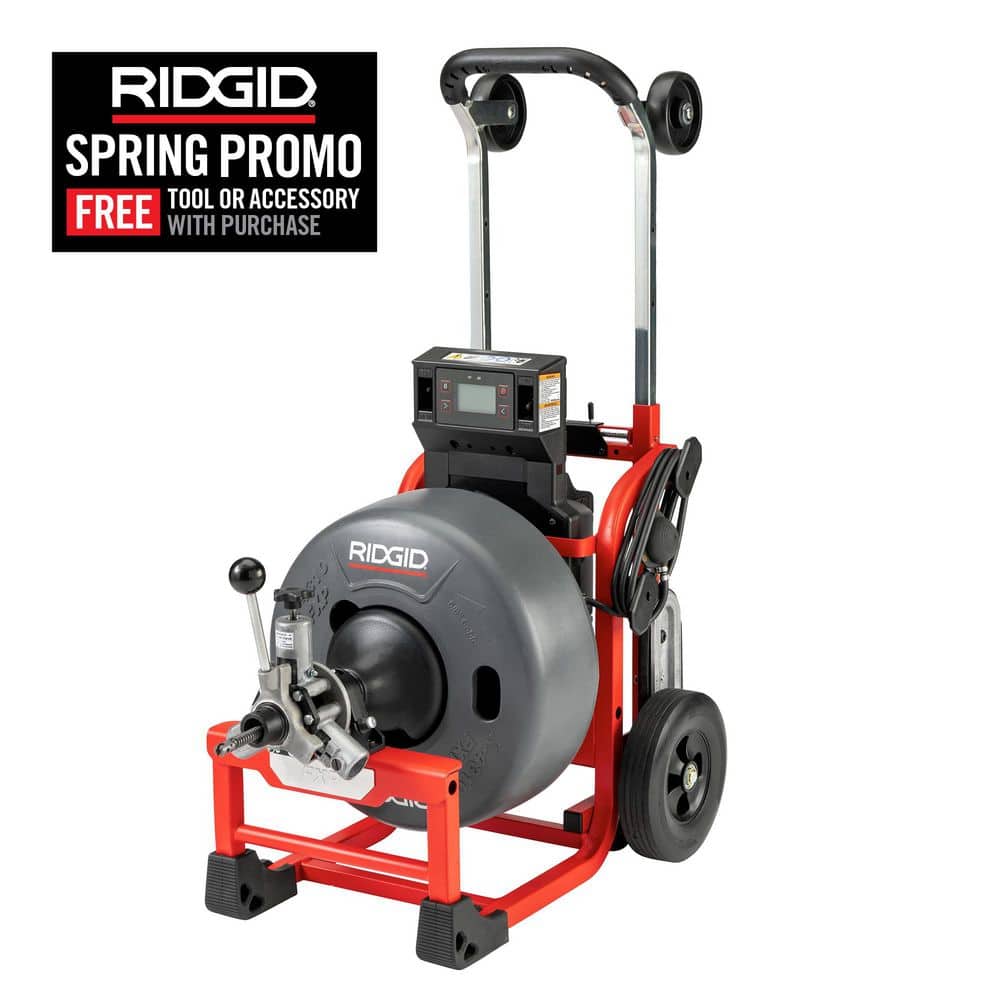 RIDGID K-4310 FXP 5/8 in. Drain Cleaning Drum Machine, Includes 8-Piece ...