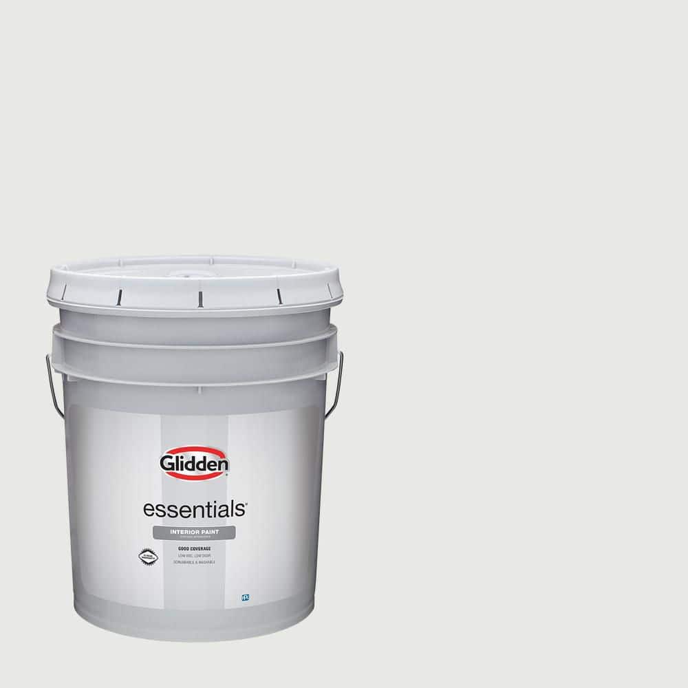 Glidden Essentials 5 gal. PPG1010-1 Pegasus Flat Interior Paint PPG1010 ...
