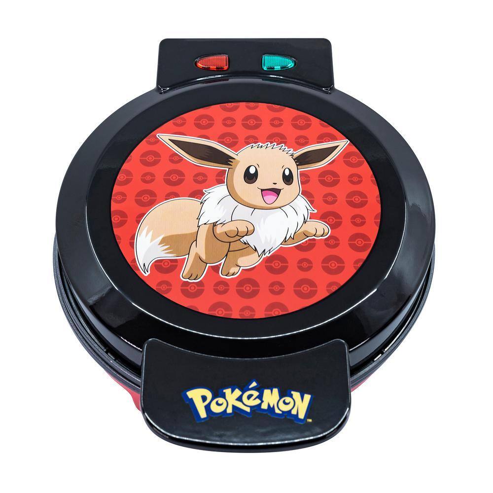 Uncanny Brands Pokemon 900 W 'Eevee' Black American Round Waffle Maker ...