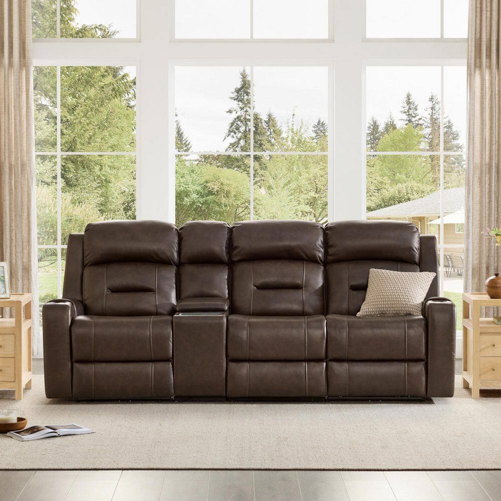 Spruce & Spring Cade 96.85 in. Rectangle Dual Motors Rolled Arm Lay ...