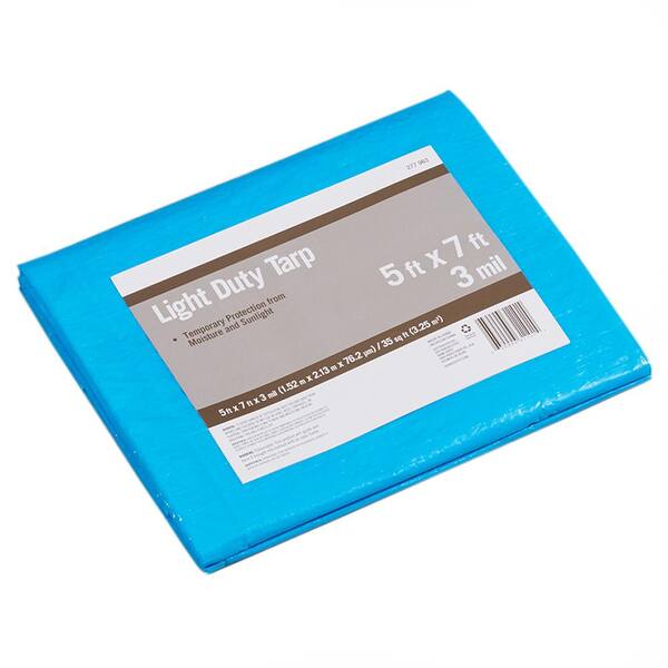 5 ft. x 7 ft. Blue Light Duty Tarp LD0507 - The Home Depot