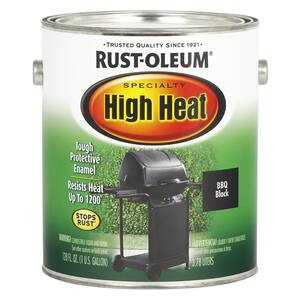 Rust-Oleum Specialty 1 gal. High Heat Flat Bar-B-Que Black Enamel ...