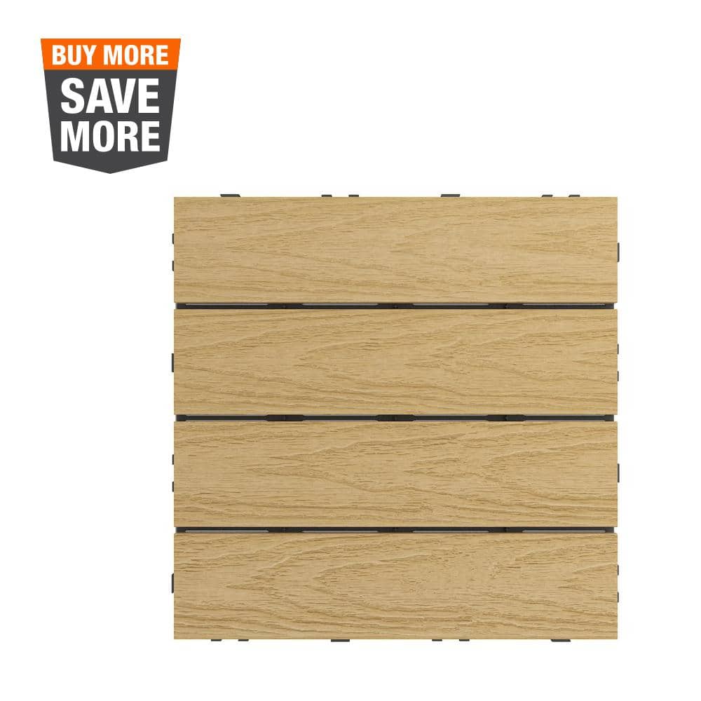 NewTechWood UltraShield Naturale 1 ft. x 1 ft. Quick Deck Composite ...