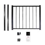 Peak Aluminum Railing 42 in. x 40 in. Black Aluminum Deck Railing ...