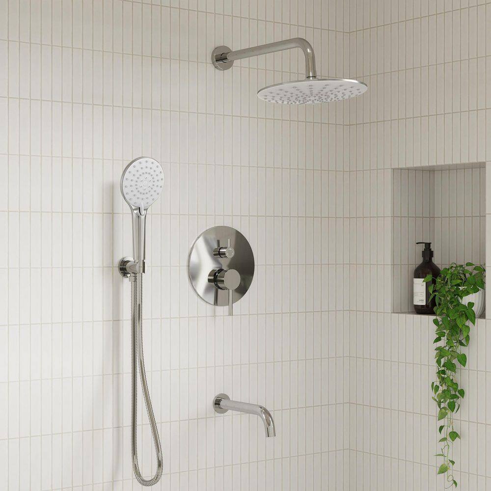 Reviews for YAWWALK 3-Spray Wall Mount Dual Fixed and Handheld Shower ...