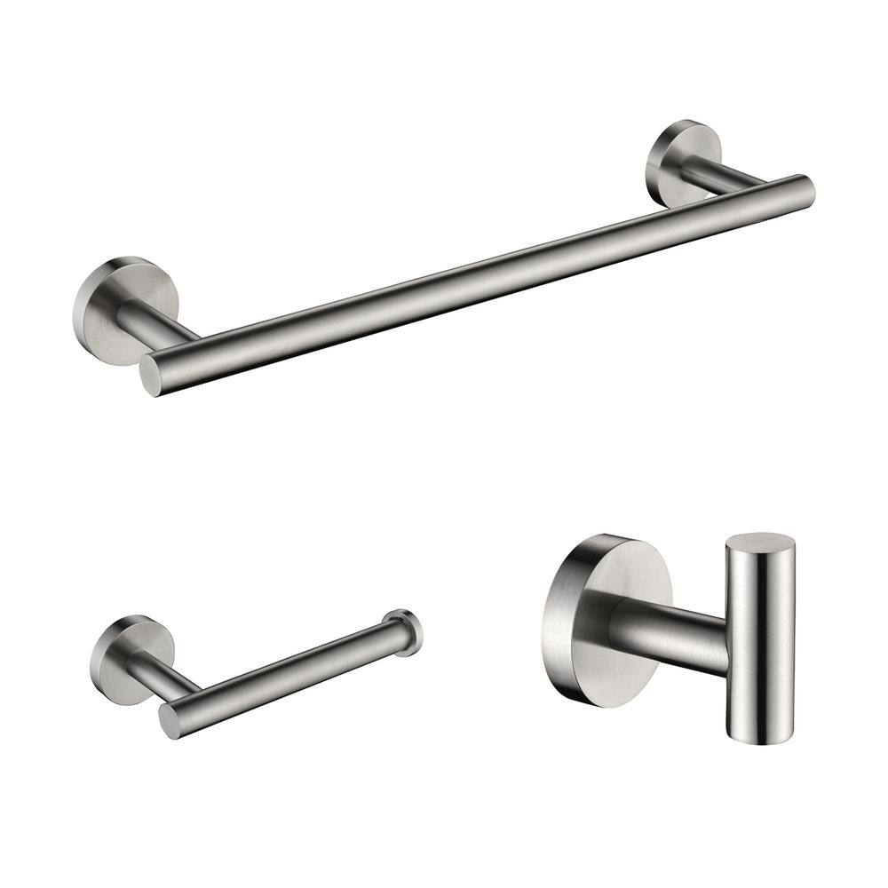 FUNKOL 3-Piece Stainless Steel Bath Hardware Set with Mounting Hardware ...
