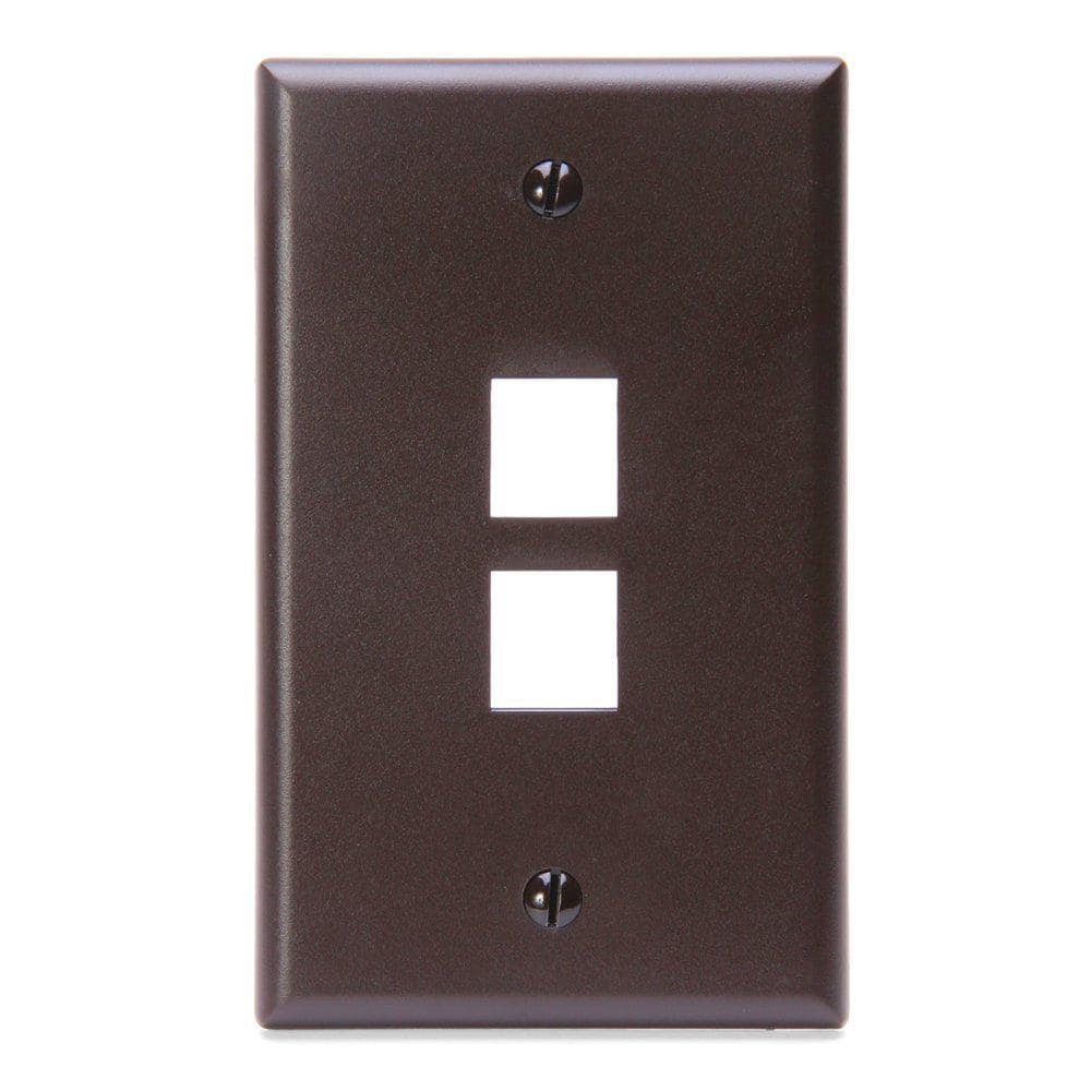 Leviton Brown 1-Gang Audio/Video Wall Plate (1-Pack) 41080-2BP 41080 ...