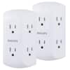 Philips 6-Outlet Wall Plug Adapter, White (2-Pack) SPS1742WA/37 - The ...