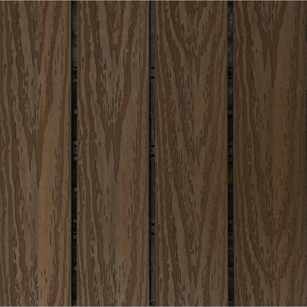 Veranda 10-Piece 1 ft. x 1 ft. Quick Deck Outdoor Composite Deck Tile ...