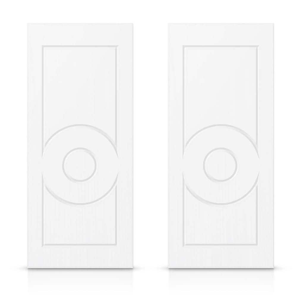 CALHOME 60 in. x 84 in. Hollow Core White Painted Composite MDF ...