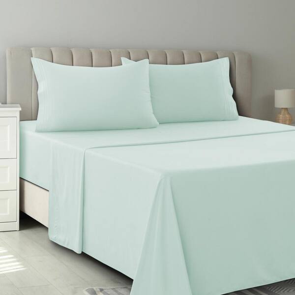 LDC LUX DECOR COLLECTION Lux Decor 4-Piece Spa Blue Solid Color ...