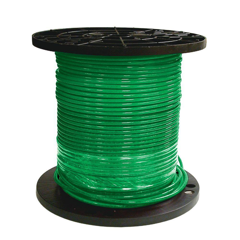 Southwire 1000 Ft 8 Green Stranded CU SIMpull THHN Wire 20492506 The Southwire 1000 Ft 8 Green Stranded CU SIMpull THHN Wire 20492506 The