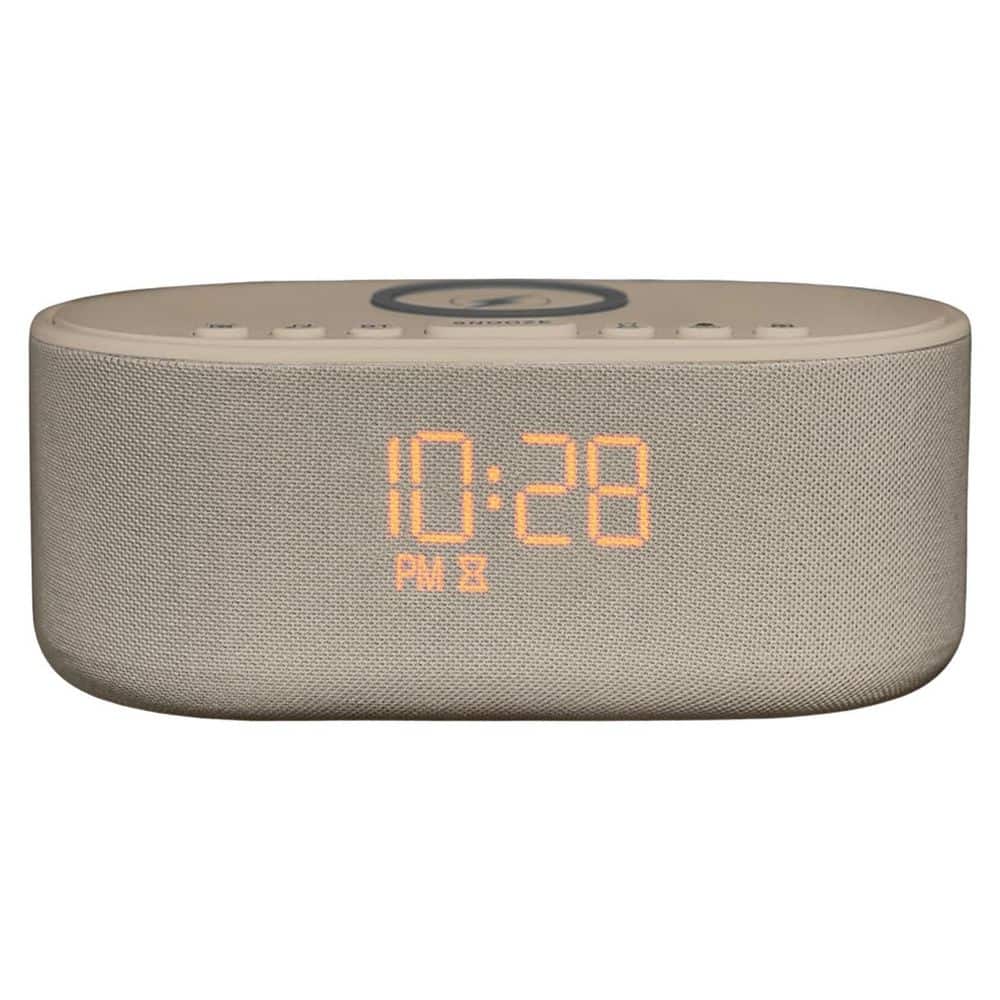 Putty White LED Digital Plastic Multi-Functional Alarm Clock w ...