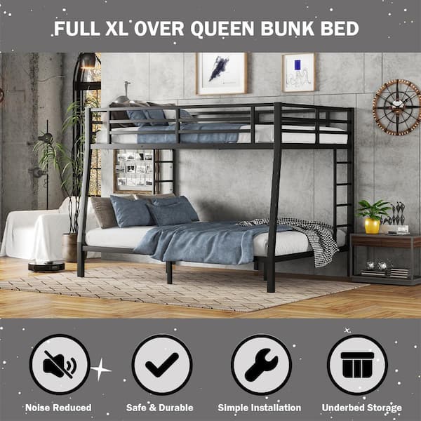 Metal Full Over Queen Bunk Bed Miscoos Full XL Over Queen Bunk Beds