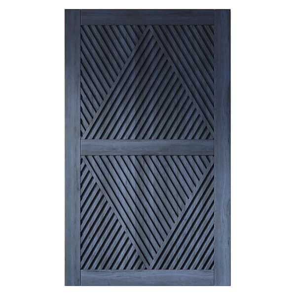 HOMACER LT 50 in. x 84 in. C-Panel Solid Core Navy Diamond Design Pine ...