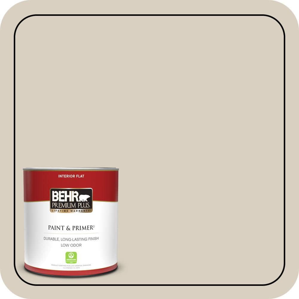 BEHR PREMIUM PLUS 1 qt. Designer Collection #DC-011 Gray Envelope Flat ...
