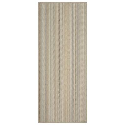 Garland Rug Carnival Stripe Random Earth Tone 3 ft. x 8 ft. Runner Rug ...