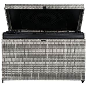 CORVUS 202 Gallon Light Gray Resin Wicker Storage Deck Box THC300141 ...