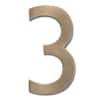 Architectural Mailboxes 4 in. Antique Brass Floating House Number 3 ...