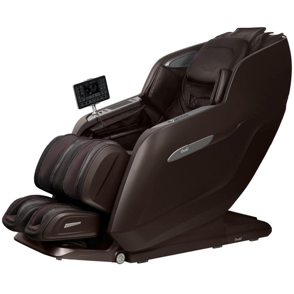 TITAN Achilles Series Brown Faux Leather Reclining 4D Massage Chair ...