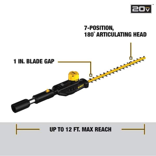 DEWALT 20V MAX Cordless Lithium-Ion Pole Saw and Pole Hedge Trimmer ...