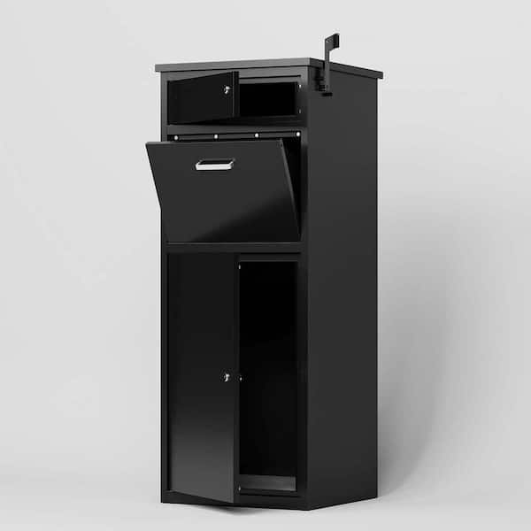Tidoin Black Outdoor Large Package Delivery Parcel Mail Drop Box with ...
