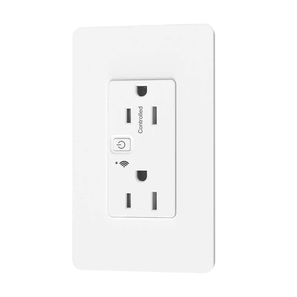 Square D X Series 15 Amp 125-Volt Receptable Decorator Outlet Smart ...