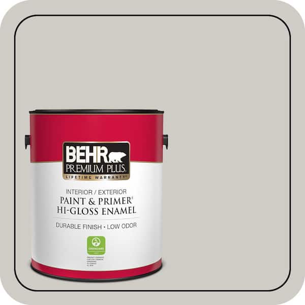 BEHR PREMIUM PLUS 1 gal. #PPU26-10 Chic Gray Hi-Gloss Enamel Interior ...