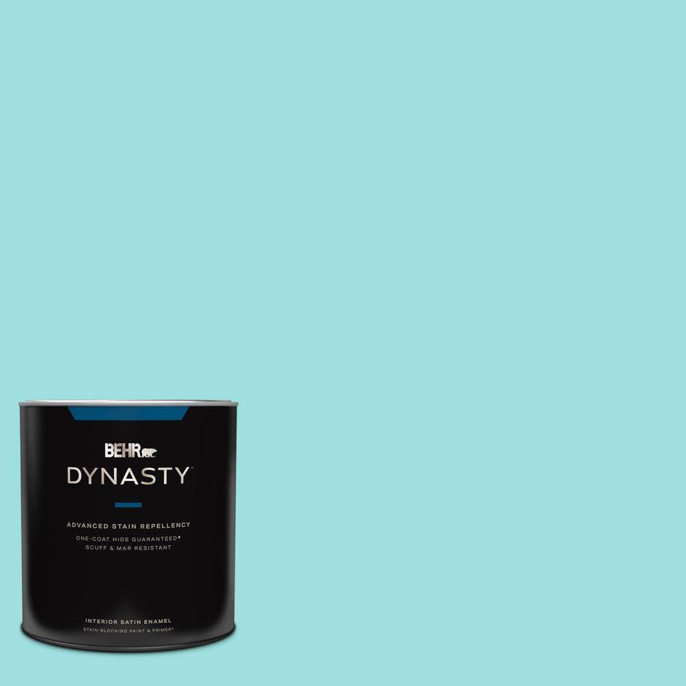 BEHR DYNASTY 1 qt. #P460-2 Tropical Waterfall Satin Enamel Interior ...