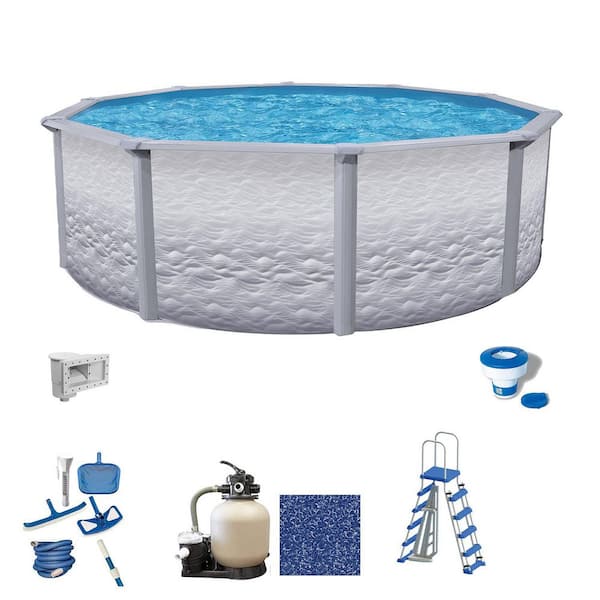 AQUARIAN Liberty 18 ft. Round 52 in. Deep Hard Sided Above Ground ...