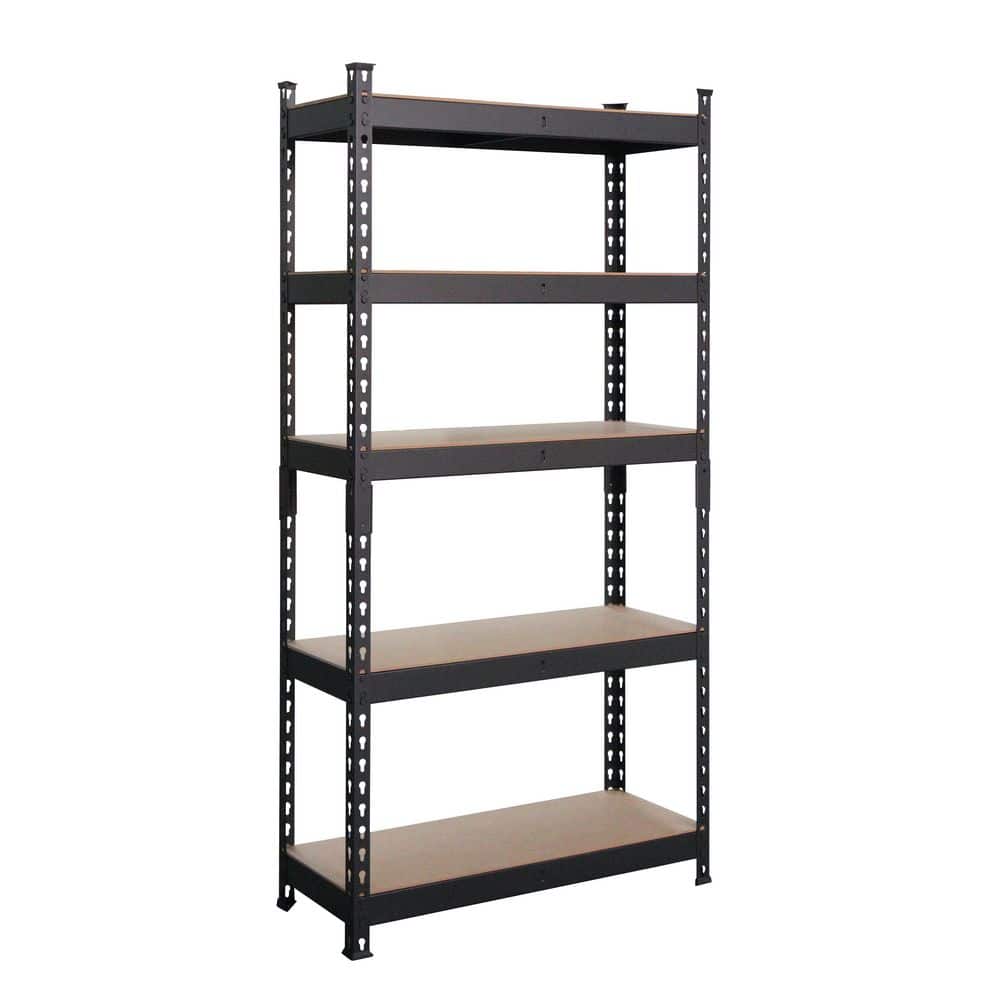 Reviews for AR SHELVING Black Label 5-Tier Powder-Coated Steel Storage ...