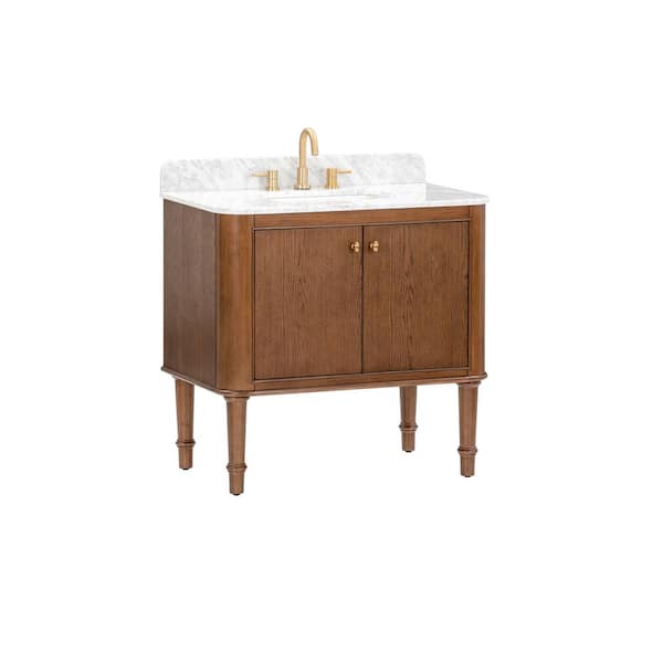 Home Decorators Collection Collette 36 in. Single Sink Cinnamon Oak ...