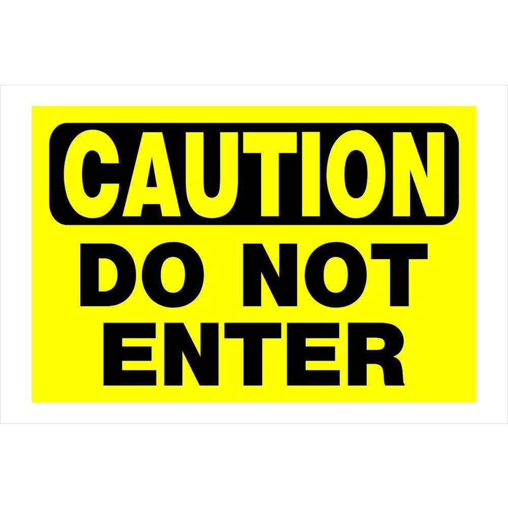 Hillman 8 in. x 12 in. Plastic Caution Do Not Enter Sign 839980.0 - The ...