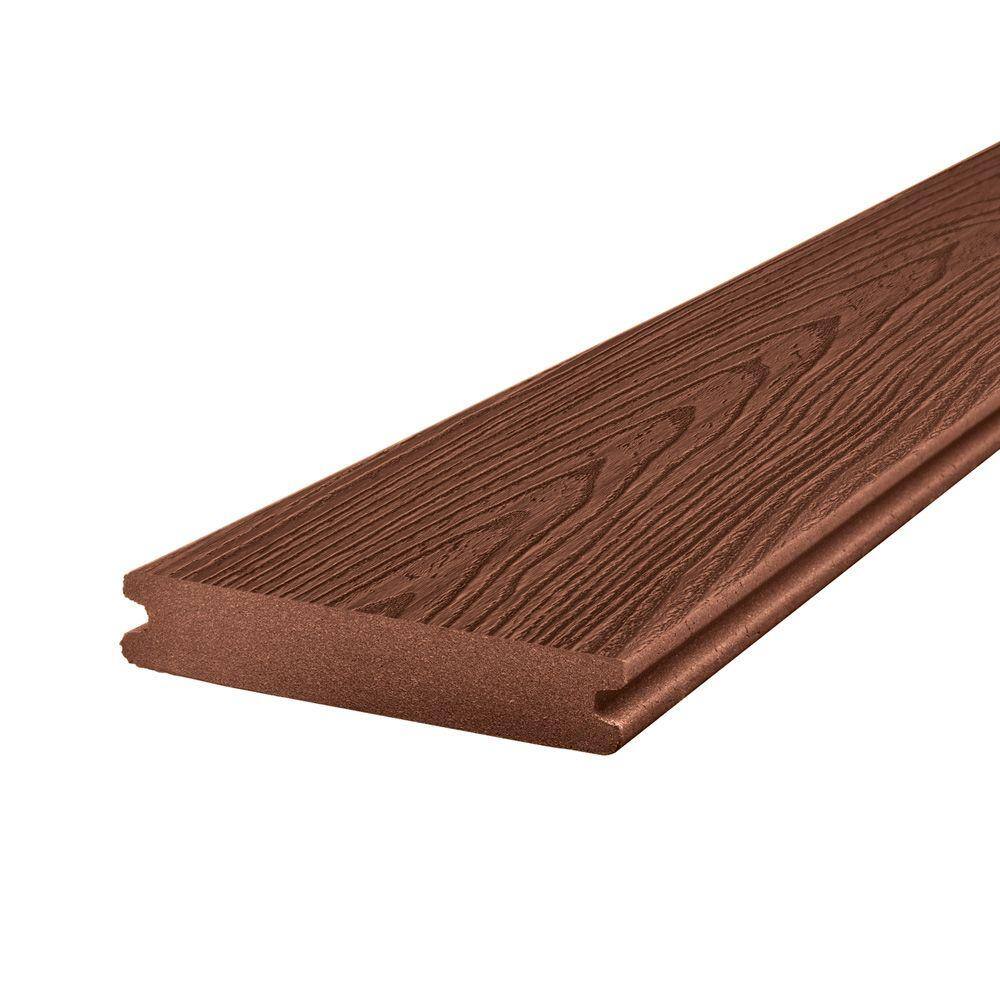 Trex Transcend 1 in. x 5-1/2 in. x 16 ft. Grooved Edge Composite ...