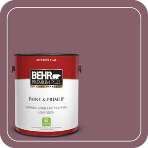 BEHR PREMIUM PLUS 1 qt. #BIC-35 Vintage Plum Flat Low Odor Interior ...