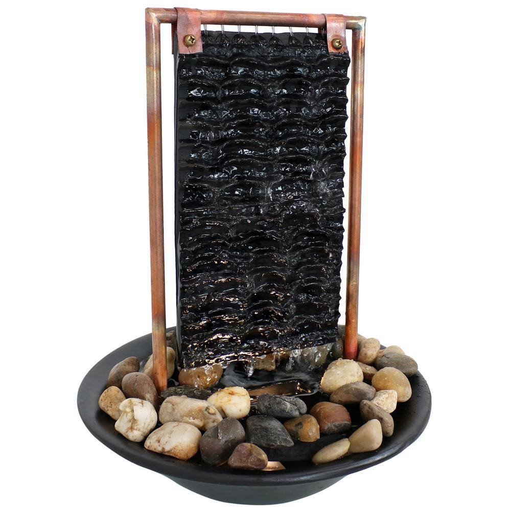 Sunnydaze 16 in. Billowing Slate Tabletop Water Fountain GSI-420 - The ...