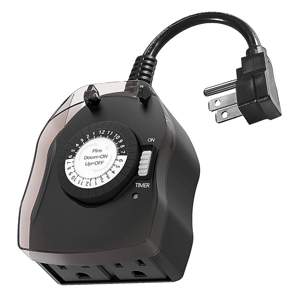 Ahfiwaso 1440 min. Mechanical 15 Amp Chronologic Outdoor Timer ...