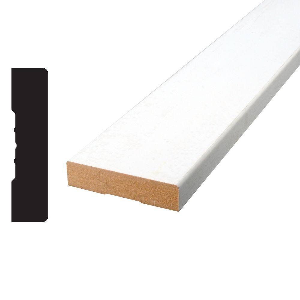 Alexandria Moulding 5/8 in. x 2-9/16 in. x 84 in. Primed MDF E2E Casing ...